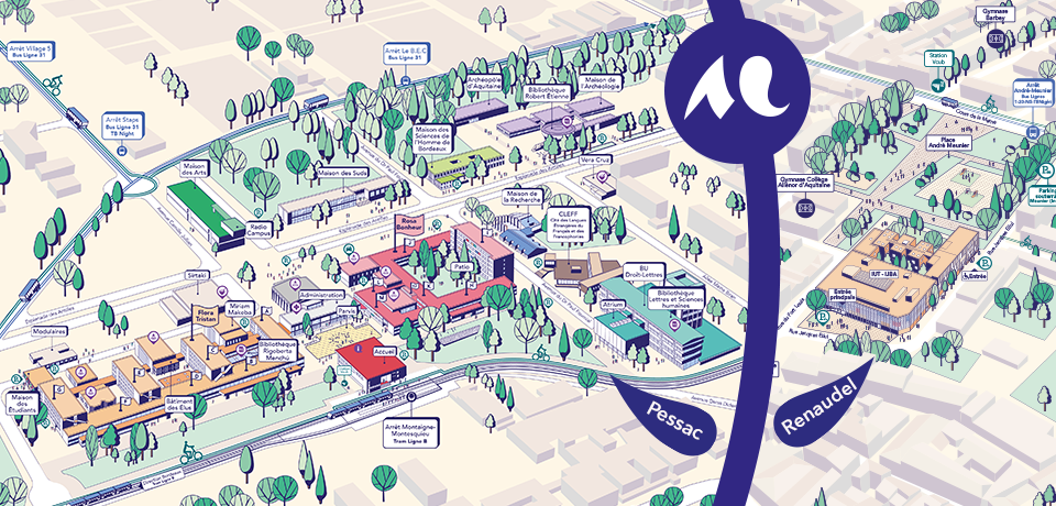 Nouveauté - Plans de l’Université Bordeaux Montaigne à Pessac et ...